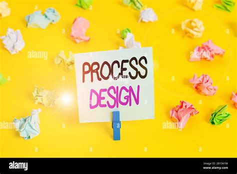 Writing Note Showing Process Design Business Concept For Process Of Originating And Developing