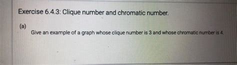 Solved Exercise 6 4 3 Clique Number And Chromatic Number