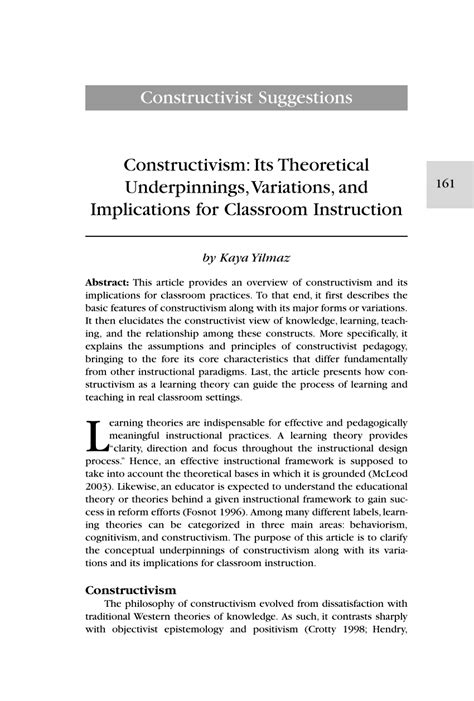 Constructivism Theory Pdf