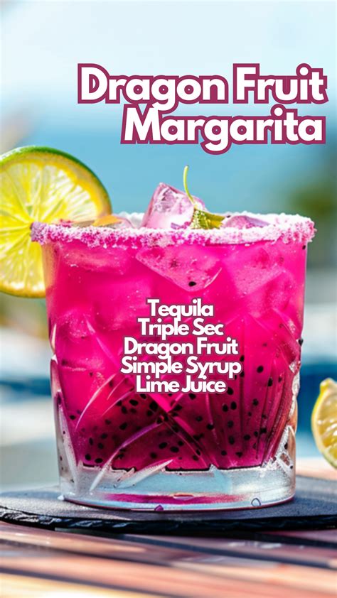 Dragon Fruit Margarita Cocktail Recipe