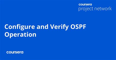 Configure And Verify Ospf Operation Coursya