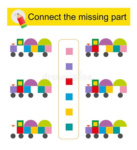 Connect The Missing Part Task For The Development Of Attention And