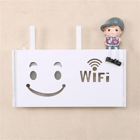 Cute Wall Hanging Frames Dust Proof Storage Box For Router