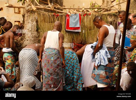 Ouidah Benin Voodoo Festival In The Center Of Ouidah On 10 January