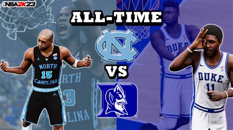 All Time Unc Tar Heels Vs Duke Blue Devils Nba 2k23 March Madness