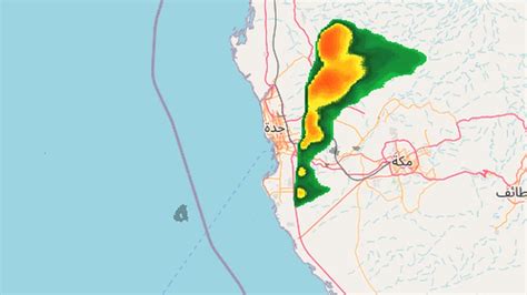Jeddah 805 Am Rain Clouds Concentrated East Of Jeddah Now