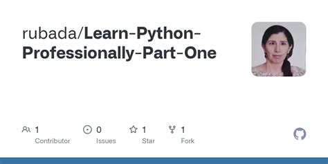 GitHub Rubada Learn Python Professionally Part One