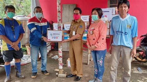 Pertamina Peduli Kembali Bantu Korban Banjir Longsor Manado
