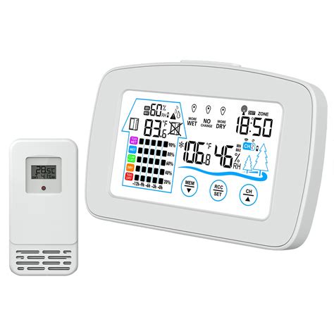 Statie Meteo Cu Senzor Extern Fara Fir Afiseaza Temperatura Si Umiditatea Interioara Si