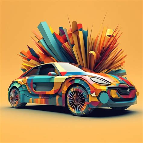 Premium Photo A Car On A Solid Surface