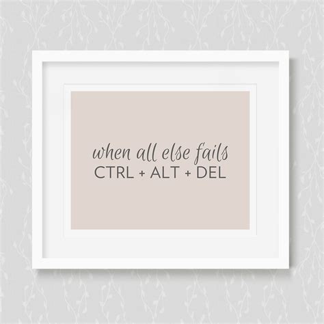 CTRL ALT DEL Art Print