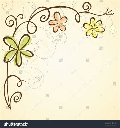 Background Abstract Flowers Floral Frame Stock Vector Shutterstock
