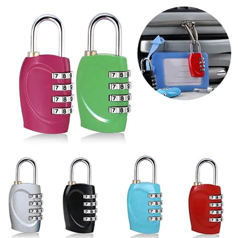 Us304 4 Dial Digit Password Lock Combination Suitcase Luggage Metal
