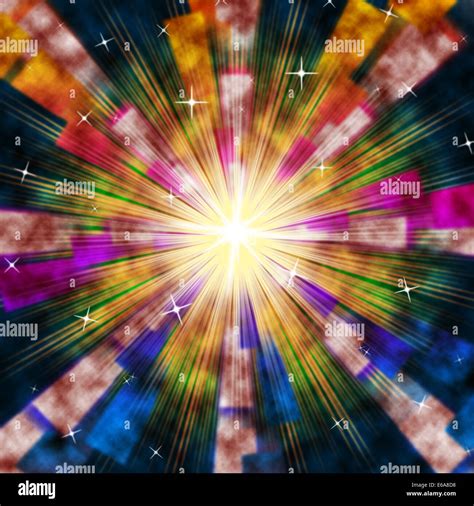 Sun Background Meaning Shining And Multi Colored Rays Stock Photo Alamy