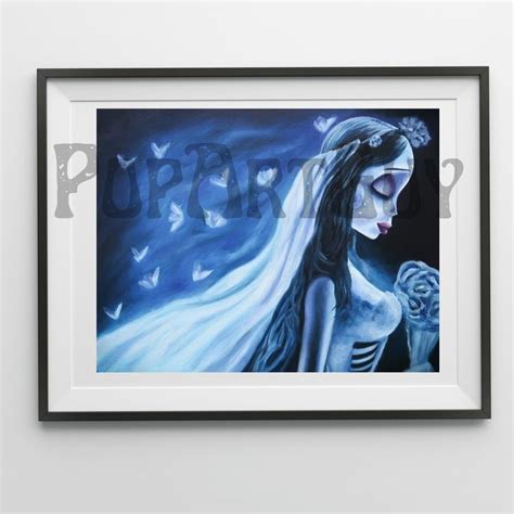 Tim Burtons Corpse Bride Art Halloween Original Art Work Etsy In