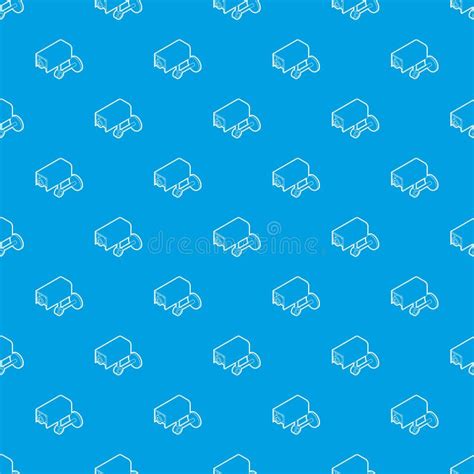 Surveillance Camera Pattern Vector Seamless Blue Stock Vector