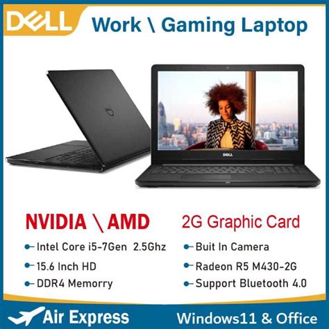 Dell Laptop Original Intel Core I5 I7 7th 8th Gen 15 6 Inch HD Screen 480G SSD Babes Office