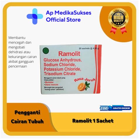 Jual Ramolit 1 Sachet Pengganti Cairan Tubuh Shopee Indonesia