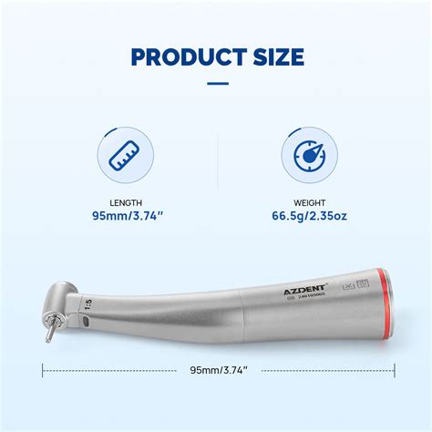 Azdent Dental Mini 15 Fiber Optic Increasing Electric Contra Angle Ha