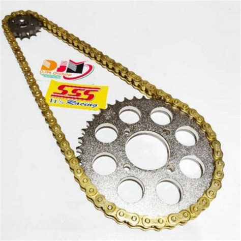 Jual GEAR SET SSS GEARSET GEAR SSS GSX R150 S150 RANTAI EMAS GOLD 428