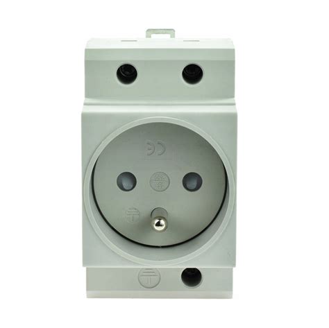 Gniazdo modułowe na szynę TH35 2P Z 16A 230V zu Elektro INQ GN TH35