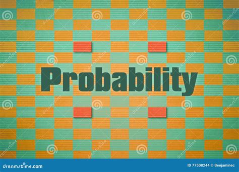 Single Word Probability Stock Illustration Illustration Of School