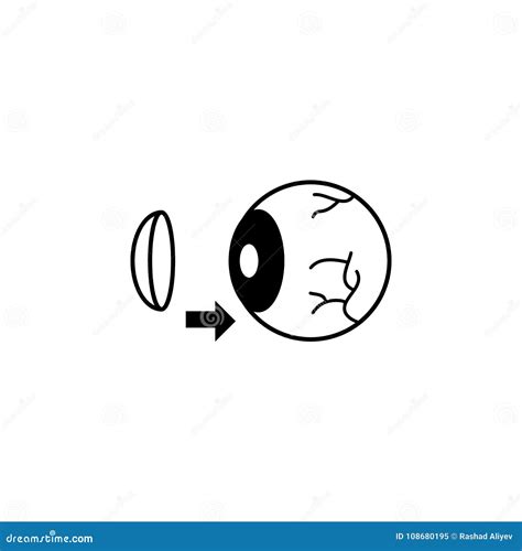 Het Pictogram Van De Ooglens Element Van Medische