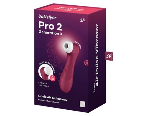 Satisfyer Pro 2 Generation 3 Double Air Pulse Stimulator - Wine Red ...