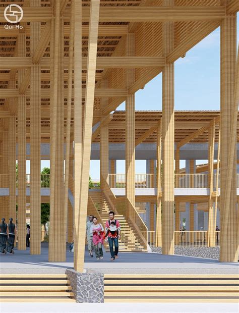 Architectural Design With Bamboo Structure Architecture Bamboo