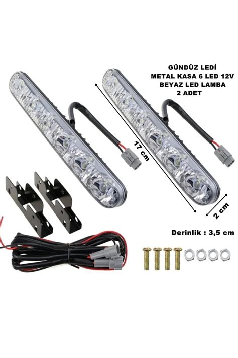 Gündüz Ledi Beyaz Led Siyah Metal Kasa Beyaz Işık Gündüz Ledi Ledli v Adet Fiyatları