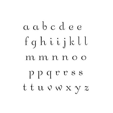 Simple Script Lowercase Alphabet Stencils Alphabet Stencils Monogram