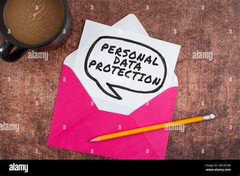 Sign Displaying Personal Data Protection Business Showcase Protecting And Identify Personal