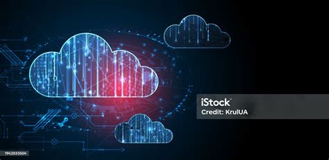 Cloud Computing Conceptabstract Connection Technology Background Hand