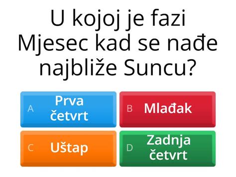 Mjesec Quiz