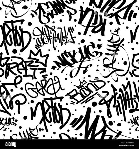 Graffiti Art Seamless Pattern Stock Vector Image And Art Alamy
