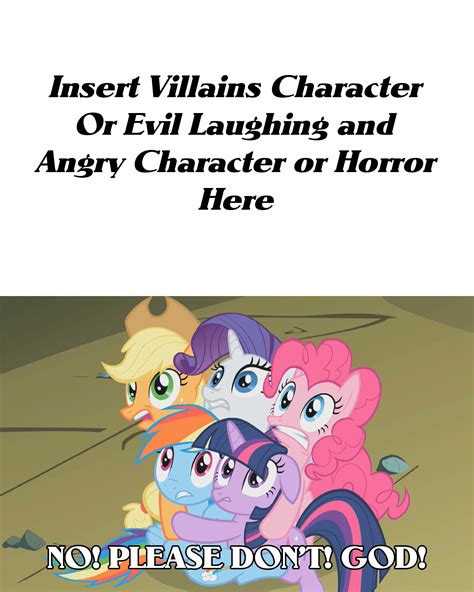 Mane 5 Scared Template By Mlpfan2011 On Deviantart