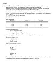 Asnwer MachineProblem003 Docx Question Write A C Program With The