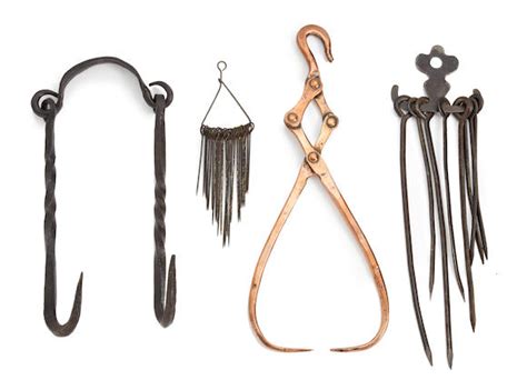 Bonhams An 18th Century Copper Calliper Type Or Cantilever Meat Hook