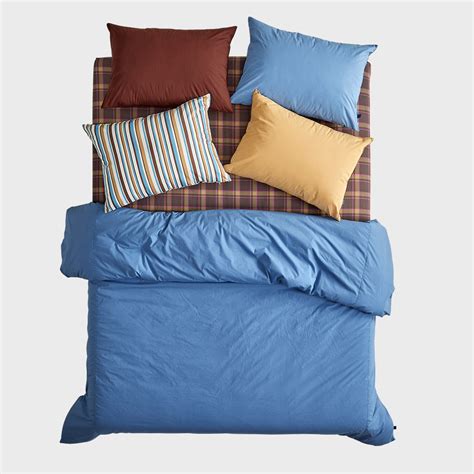 핀카 빈티지 블루and멀티 레이어드 이불커버세트 Ssq 코튼 위시버킷