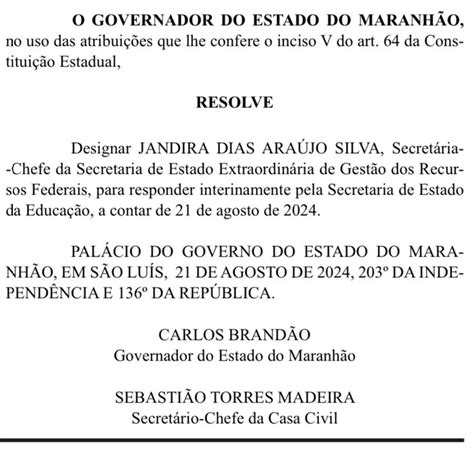 Jandira Dias é nomeada Secretária Estadual de Educação do MA Reais