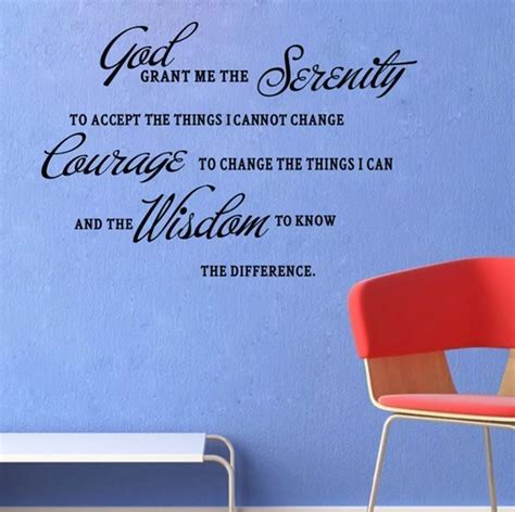 God Grant Me The Serenity Prayer Bible Art Quote Vinyl Wall Stickers