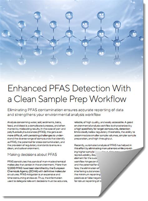 Enhanced And Clean Sample Prep Workflows For Effective PFAS Detection
