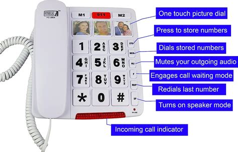 Buy Future Call FC 2804 Big Button Phone For Seniors 3 Picture Keys