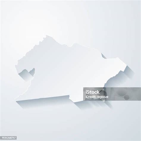 뉴저지주 유니언 카운티 빈 배경에 종이 자르기 효과가 있는 지도 0명에 대한 스톡 벡터 아트 및 기타 이미지 0명 3차원
