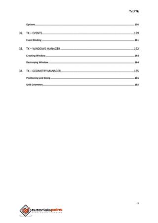 Tcl Tk Tutorial PDF