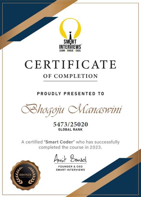 Completed Smart Interviews Manaswini Bhogoju Posted On The Topic