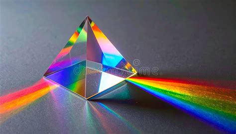 Prism Light Spectrum On Grey Background Science Concept Generated