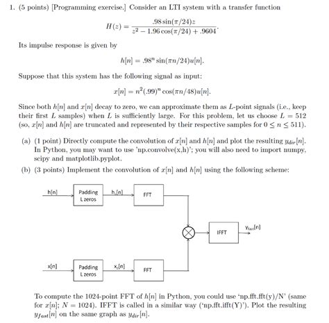 Solved Points Programming Exercise Consider An Lti Chegg