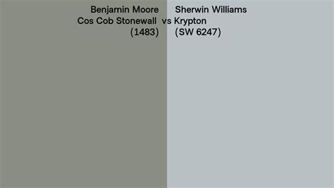 Benjamin Moore Cos Cob Stonewall Vs Sherwin Williams Krypton SW Side By Side