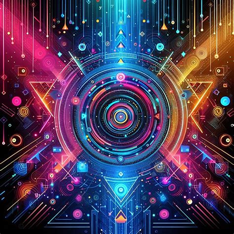 Fault Wind Neon Background Cool Taobao Poster Neon Background Taobao